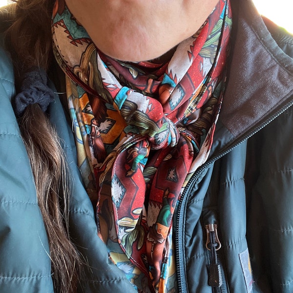 Wildrag the Roy Rogers Neckerchief Bandana Satin Scarf western Scarf - Etsy