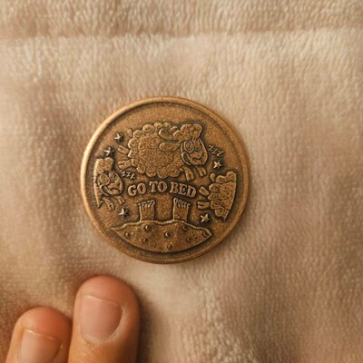 One More Chapter / Go to Bed Copper Decision Maker Coin - Etsy