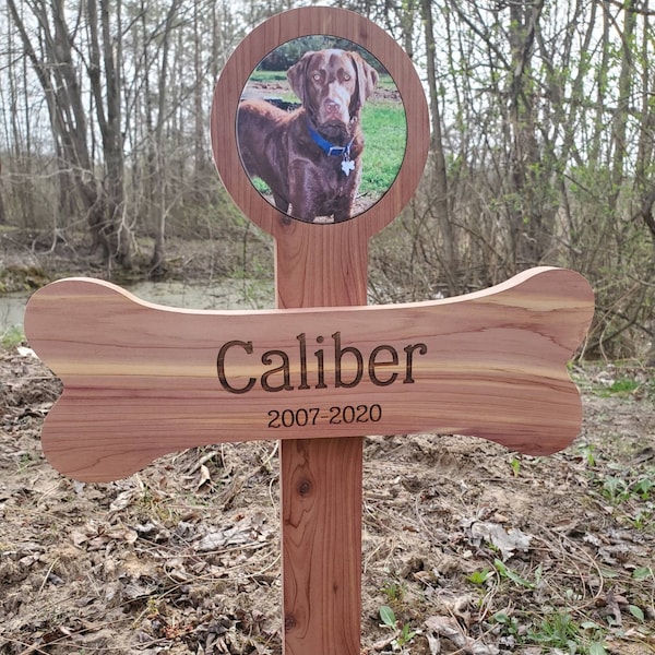 Dog Memorial Cross | Custom Dog Bone Cross | Personalized Pet Grave ...