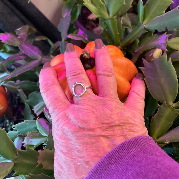 Karma Ring, Open Circle O Ring, Open Circle Ring Silver, 925 Sterling ...