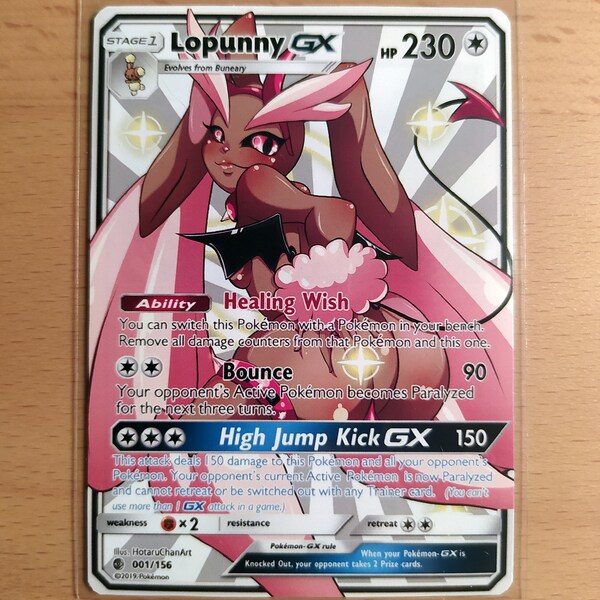 Custom Pokémon Full Art Card! Lopunny GX! - Etsy