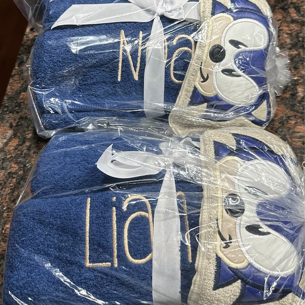 Sonic Super Fast Hedge Hog Hooded Towel for Kids, Summer Vacation ...