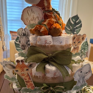 Safari Baby Shower Cake Topper, Safari Animals Centerpiece, Jungle Baby ...