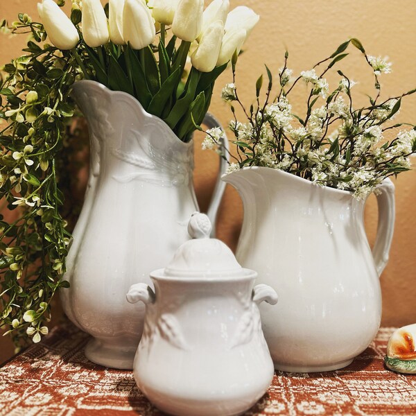 Unique Victory / Dolphin Shape Ironstone Ewer, Large Pitcher - John ...