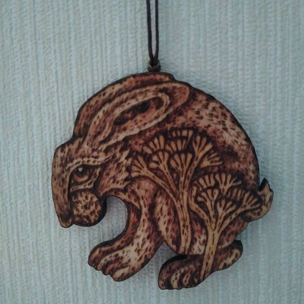 Ivy Owl Wood Burnt Art, Original Pyrography Decorated Painted Wood ...