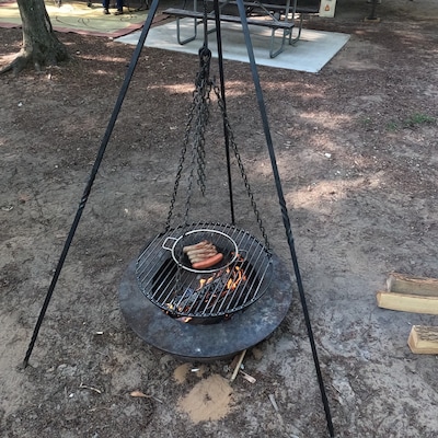 Heavy Duty, Hand Forged, Fire Pit Stake Grill - Etsy