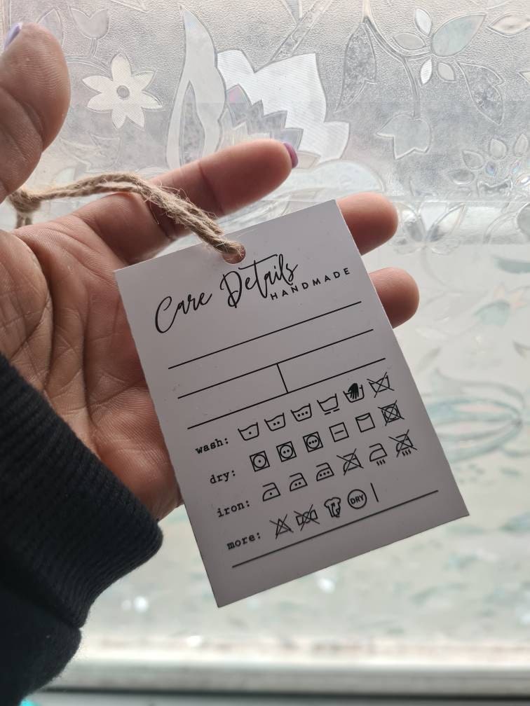 PRINTABLE Care Instruction Tags BONUS Skinny Tags - Simple Style ...