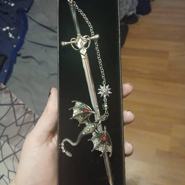 Dragon Sword Metal Bookmark Gifts for Readers Book Lover, Fantasy ...