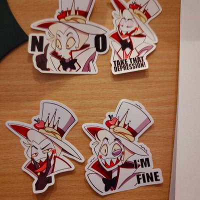 Vinyl Sticker Hazbin Hotel Adam First Man Dickmaster - Etsy