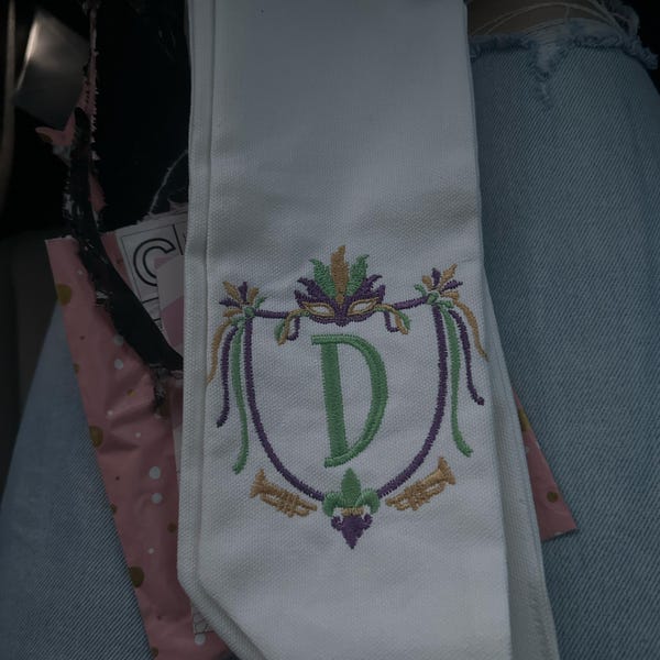 Hoco Custom Embroidered Bouquet Wrap Sash Bow Prom Bouquet Sash With ...