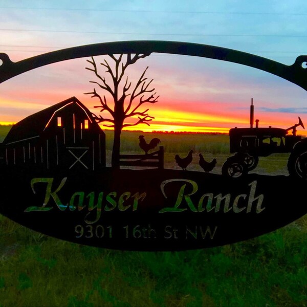 Metal Chicken Farm Sign , Barn,chickens , Tractor Sign With Your Name ...