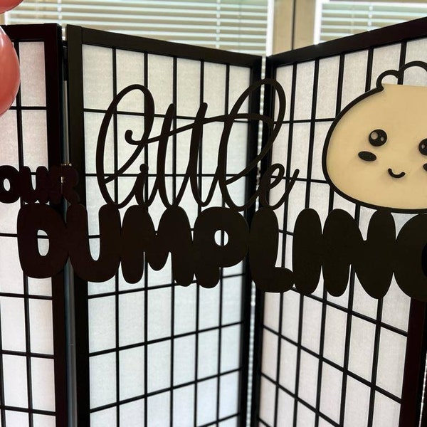 Little Dumpling on the Way Baby Shower Party Signage, Bao Bun Party ...