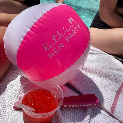 Personalised Pink Hand Fan, Hen Party Fan, Bridal Party Favours for Hen ...