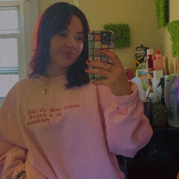 Benito Heart Corazon Bad Bunny Pink Crewneck - Bad Bunny Merch Worlds ...