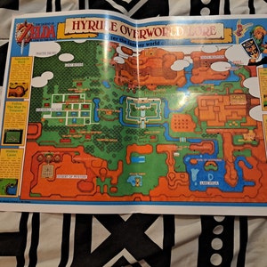 Zelda a Link to the Past Hyrule SNES Map Zelda Carte - Etsy