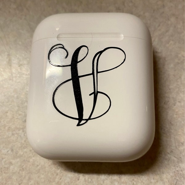 Apple Airpods | Small Monogram Decal | Free Shipping Decal | Custom ...