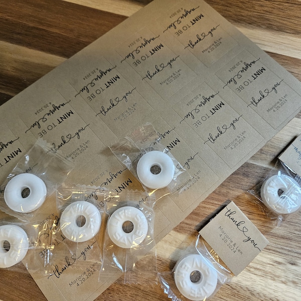 100pcs Mint to Be Wedding Favors,wedding Mints Labels,custom Wedding ...