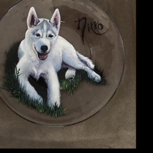 Pet Portrait Hand Painted Glassware Wine Glass Dog Cat Animal Memorial ...