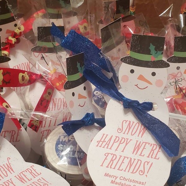 Snow Happy We're Friends Snowman Gift Tags, Holiday Gift Tags ...