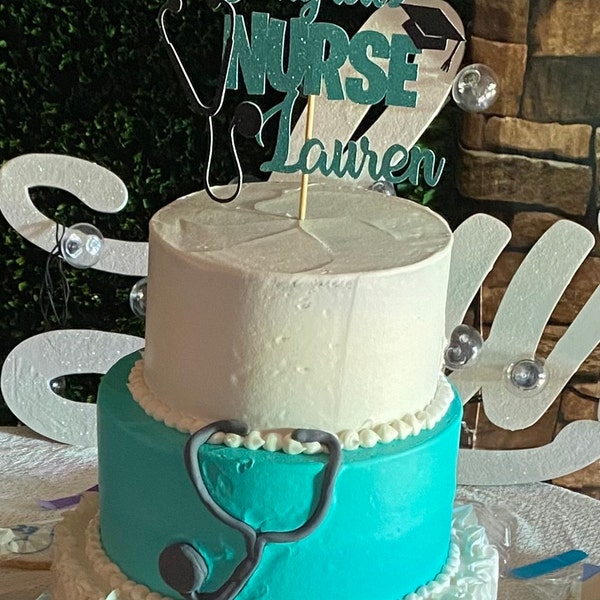 Personalized Nurse Graduation Topper, Graduation 2023, Medical School ...