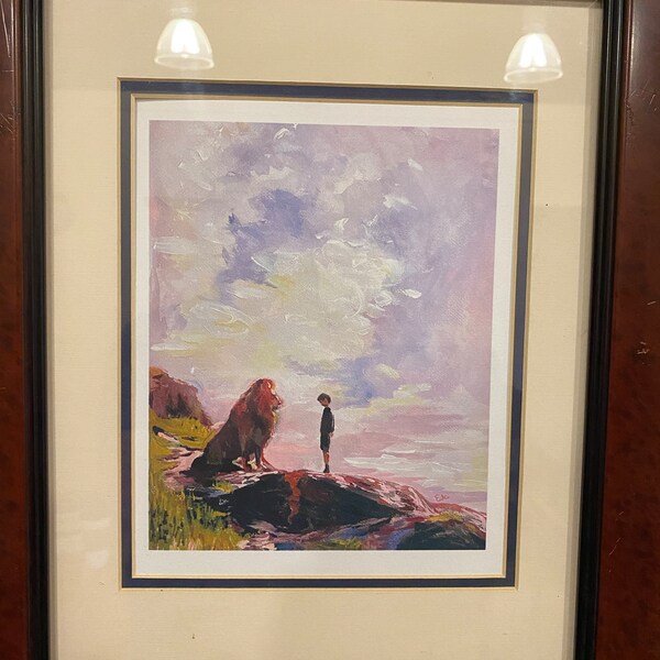 Aslan and Little Ed - the Chronicles of Narnia Landscape Cloud Painting ...