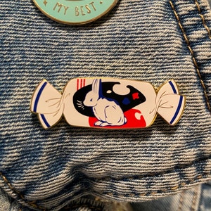 White Rabbit Candy Enamel Pin - Etsy