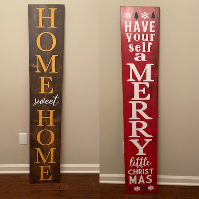 Reversible Winter Sign, Welcome Sign, Reversible Holiday Sign ...