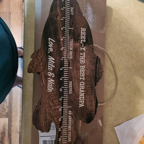 Personalized Fish Ruler for Fathers Day Gift From Kids, Fishing Gift ...
