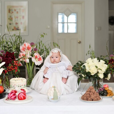 Pale Pink Vintage-style Baby Day Dress With Hand Embroidery, Newborn ...