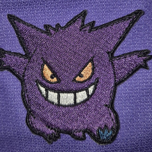Gengar Patch Pokemon Iron on Patch Sew on Patch Anime Cartoon Patch Bag ...
