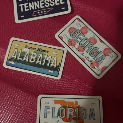 Florida Sticker Florida License Plate Florida Tag Sticker - Etsy