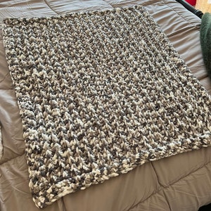 Bulky Q Hook Crochet Blanket PATTERN Thick and Weighty - Etsy