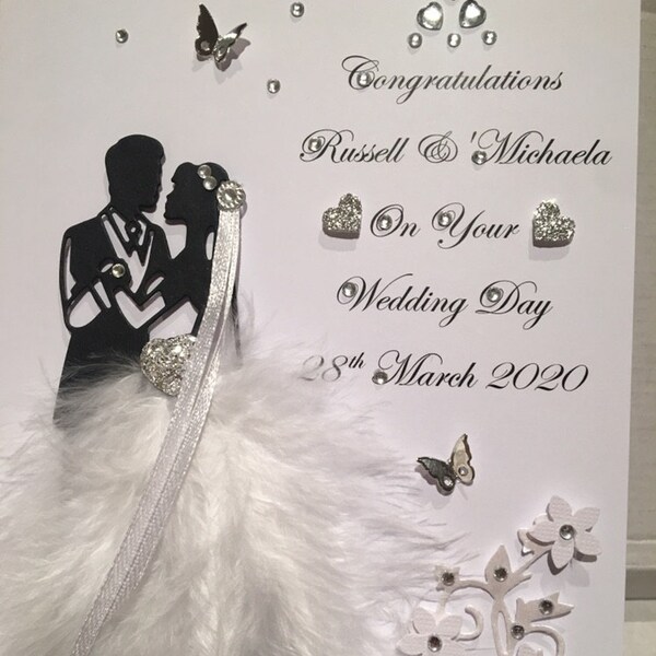 Handmade Personalised 3D Wedding Card / Anniversary Card With GIFT BOX ...