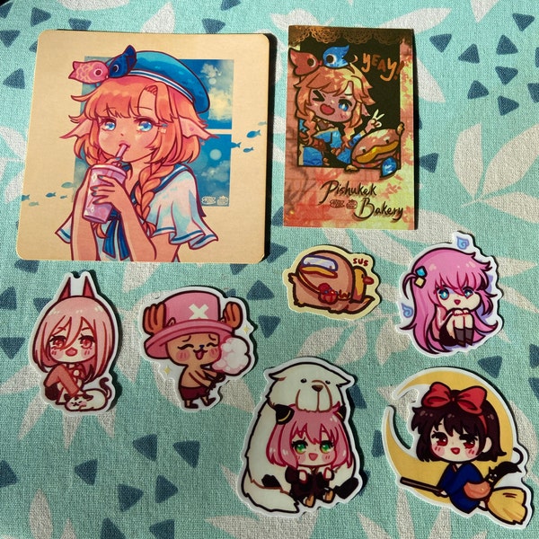 Transparent Anime Stickers | Bocchi Anya Power Chopper Kiki Shin-chan ...
