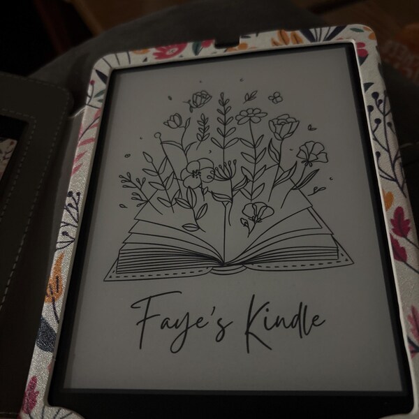 YOUR NAME Personalized Kindle Lock Screen, Book of Flowers Wallpaper ...