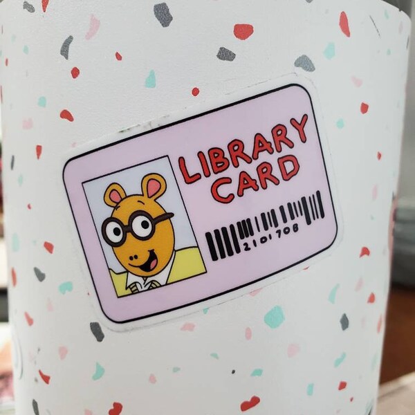 MINI Library Card Book Club Sticker L Bookworm Sticker | Bibliophile ...