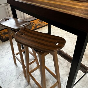 Rare Tiger Maple Stool With Golden Stain - Etsy