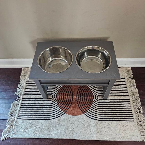 Elevated Dog Cat Pet Feeder HUMAN GRADE 304 Stainless Bowls Raised ...