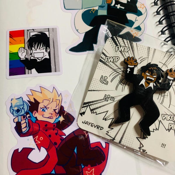 Trigun Stampede Vash and Wolfwood Keychain - Etsy