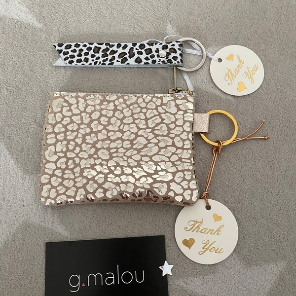 Leopard Leather Keyfob, Electric Blue Key Fob, Shiny Reptile Keychain ...