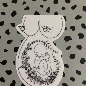 Placenta Sticker Newborn Organs human Body Floral Sticker Colorful ...