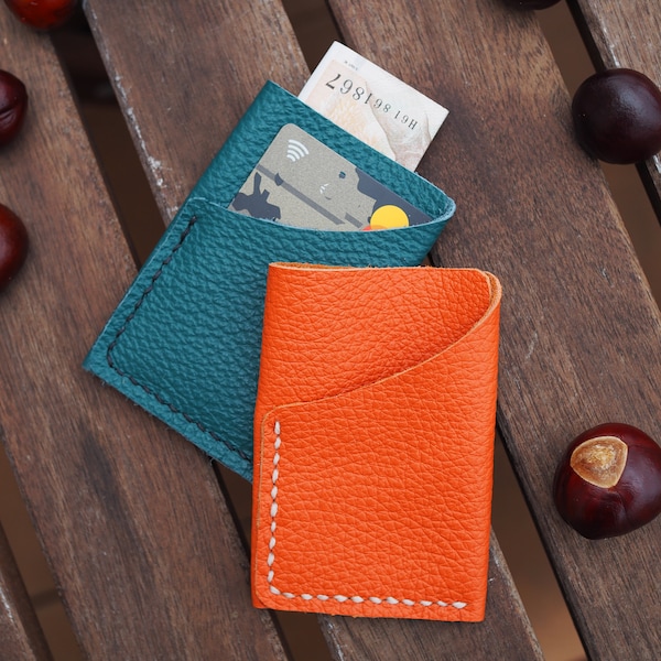 Minimalist Leather Card Holder Pattern/slim Wallet - Etsy