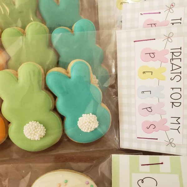 4" Happy Easter Peeps Treat Topper to From: Printable Treat Bag Toppers ...
