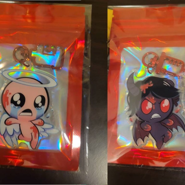The Binding of Isaac TBOI Keychains - Isaac and Azazel - Glossy Acrylic ...