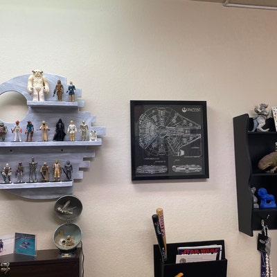 Custom Death Star Wall Display Shelf Backlit With Remote Controlled LED ...