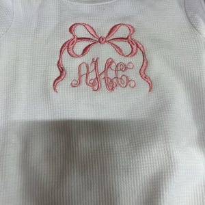 Bow Monogram Frame Girly Embroidery Design, BX Included, 5 Sizes ...