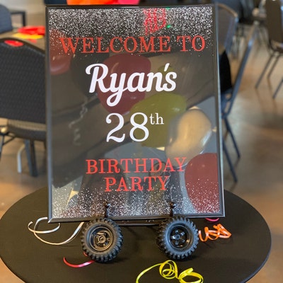 Editable Birthday Bash Sign Welcome to the Birthday Party - Etsy