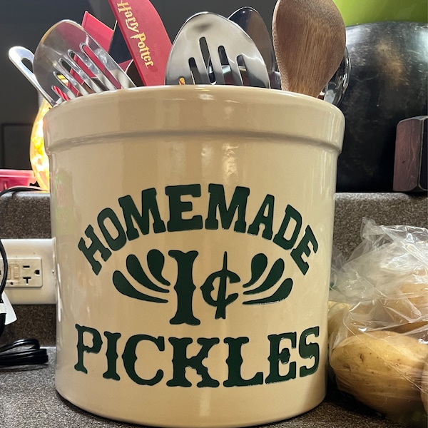 Friends TV Show Replica Pickles Jar, Monica's Kitchen Crock, Handmade ...