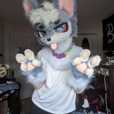 Fursuit Head Head Only,furry Cosplay,fantasy Creatures, Dog Fursuit ...