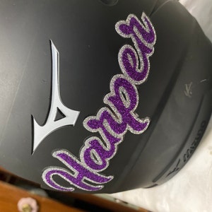 Custom Glitter Football Team Stickers Player Name and Number School ...